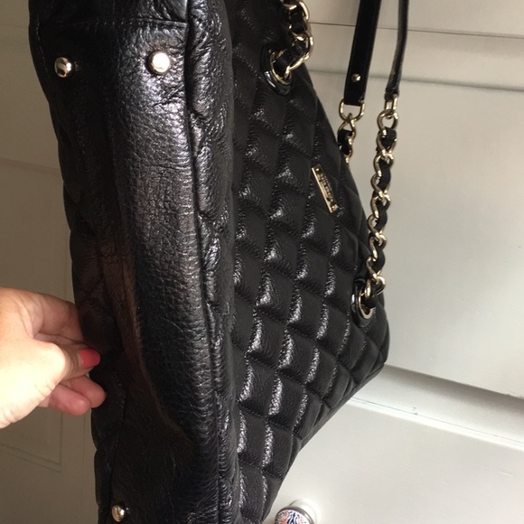 Bags | Diamond Pattern Black Kate Spade Tote Bag | Poshmark